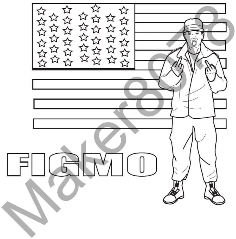 FIGMO Adult Coloring Page, Instant Download - Etsy