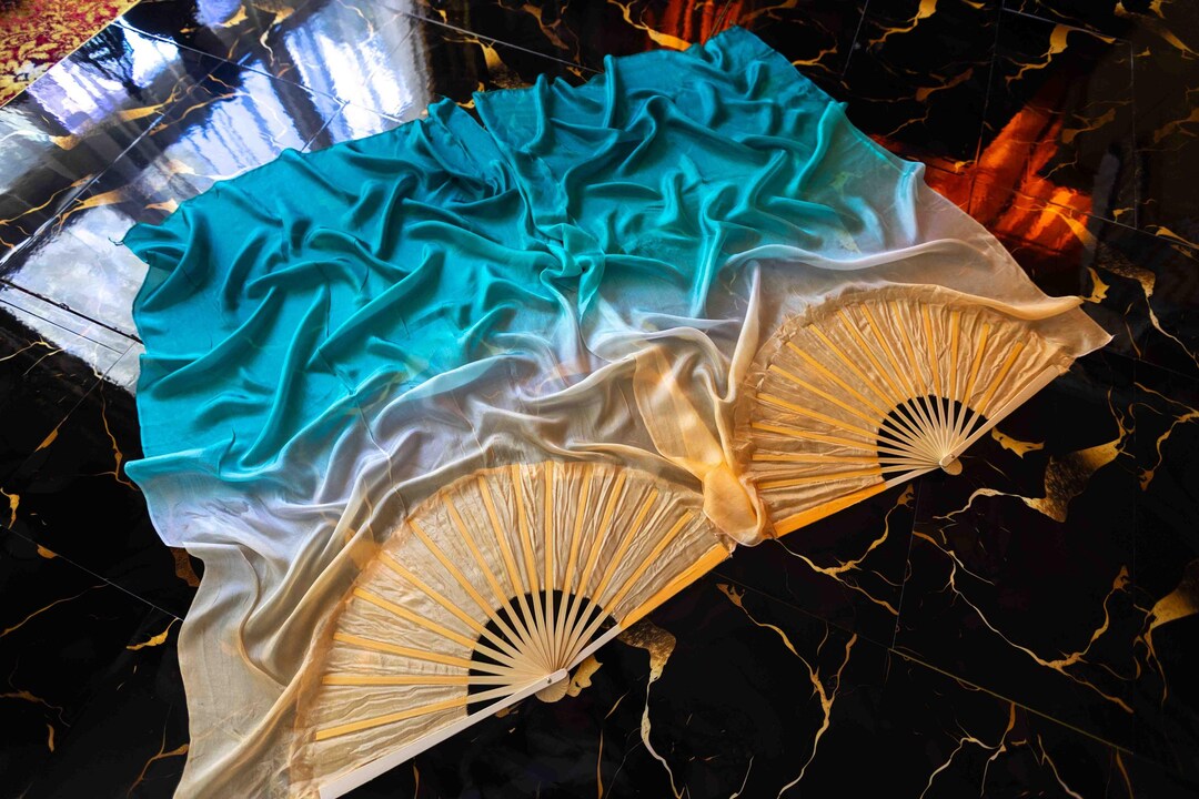 Blue Moon Moth - Silk Flow Fans - Etsy
