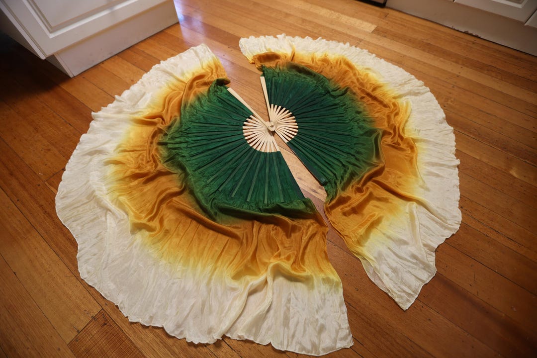 Golden Sunflower Half Moon Fans (made to Order) - Etsy