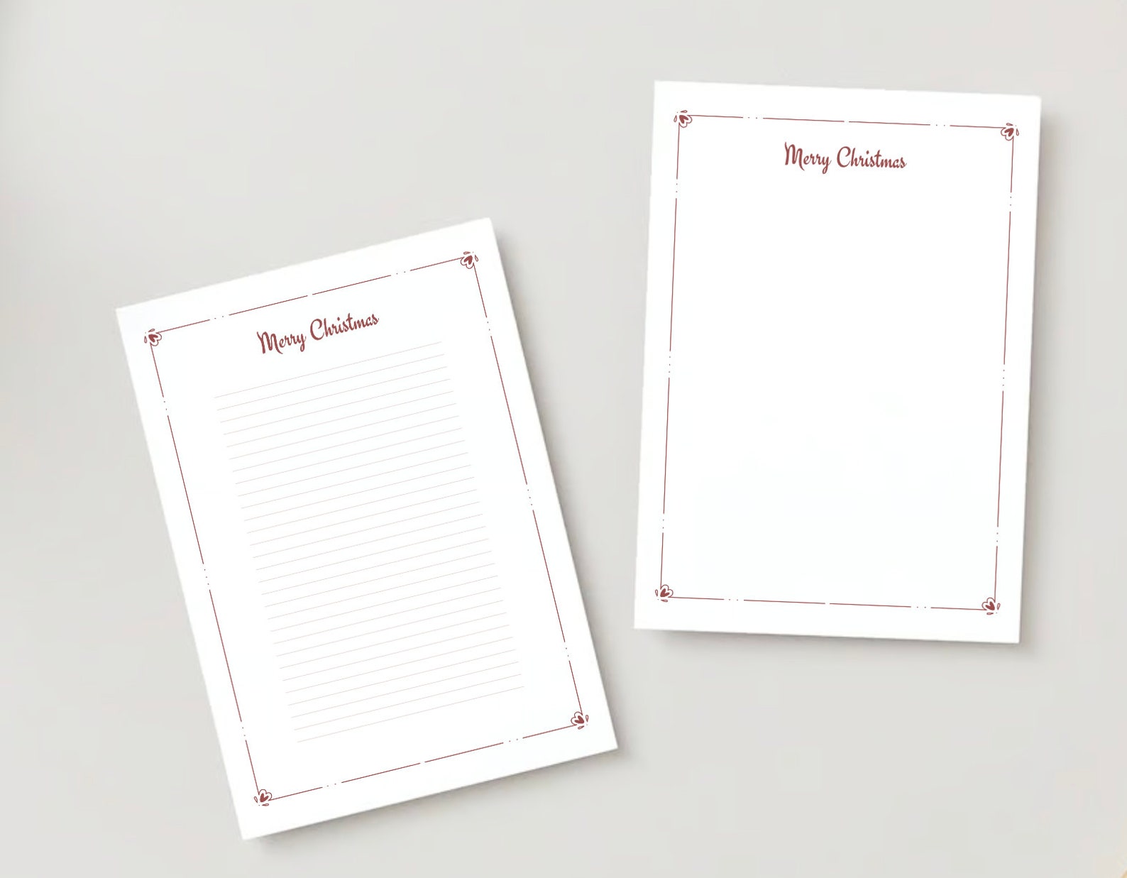 Printable Christmas Stationery Letter Digital Download Instant ...