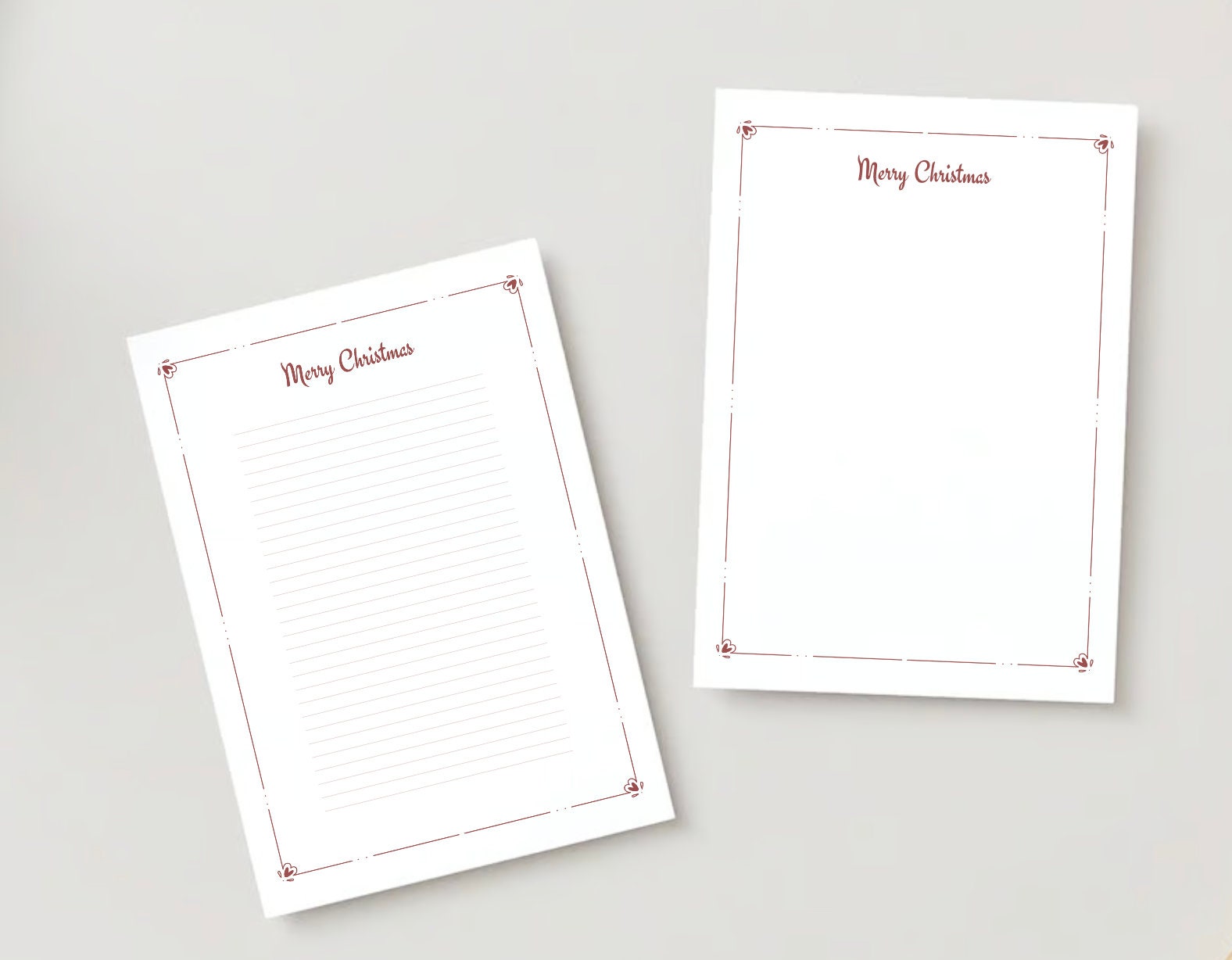 Printable Christmas Stationery Letter Digital Download Instant ...