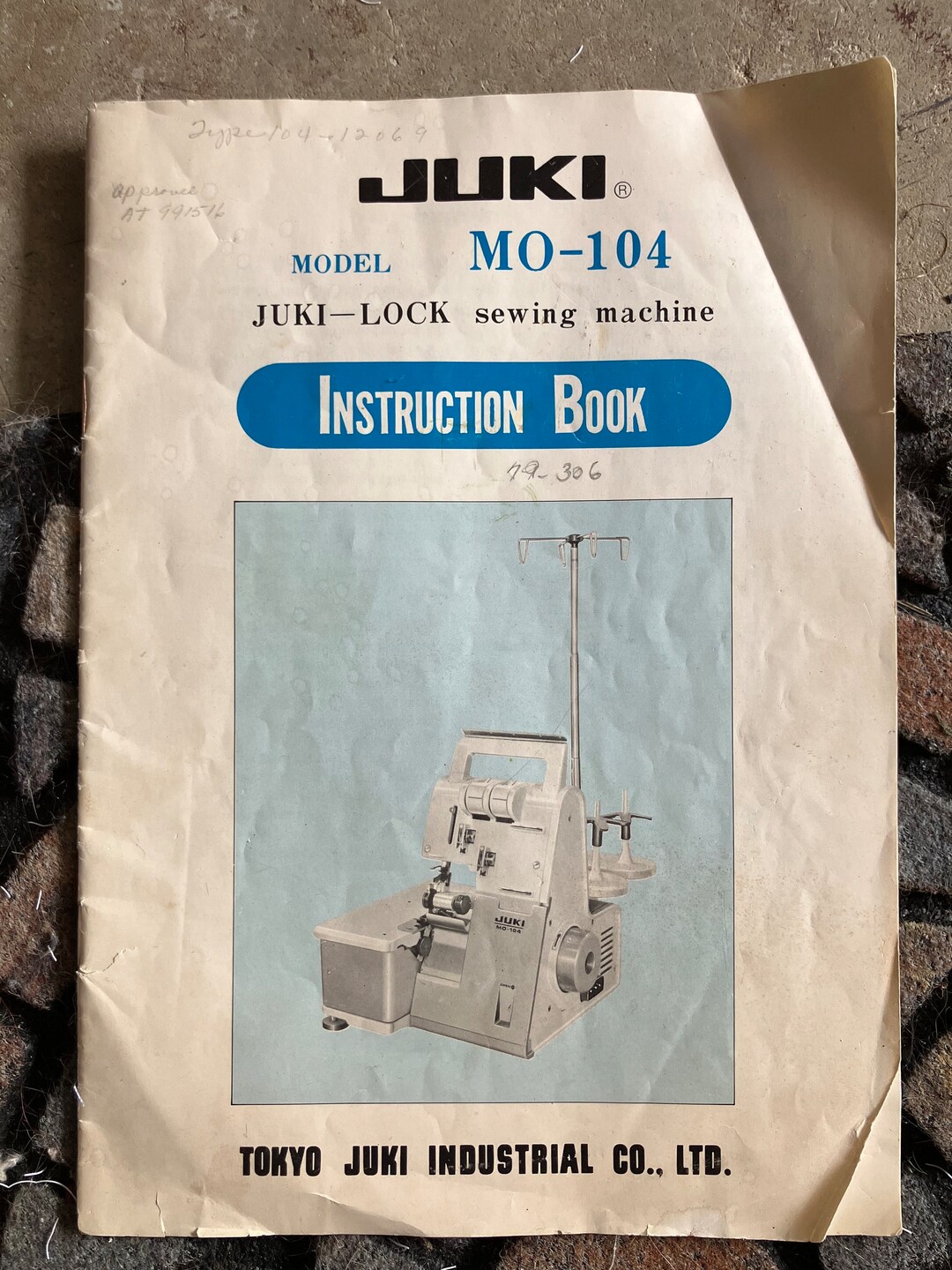 JUKI Model MO-104, Juki-lock Serger Machine Instruction Book - Etsy
