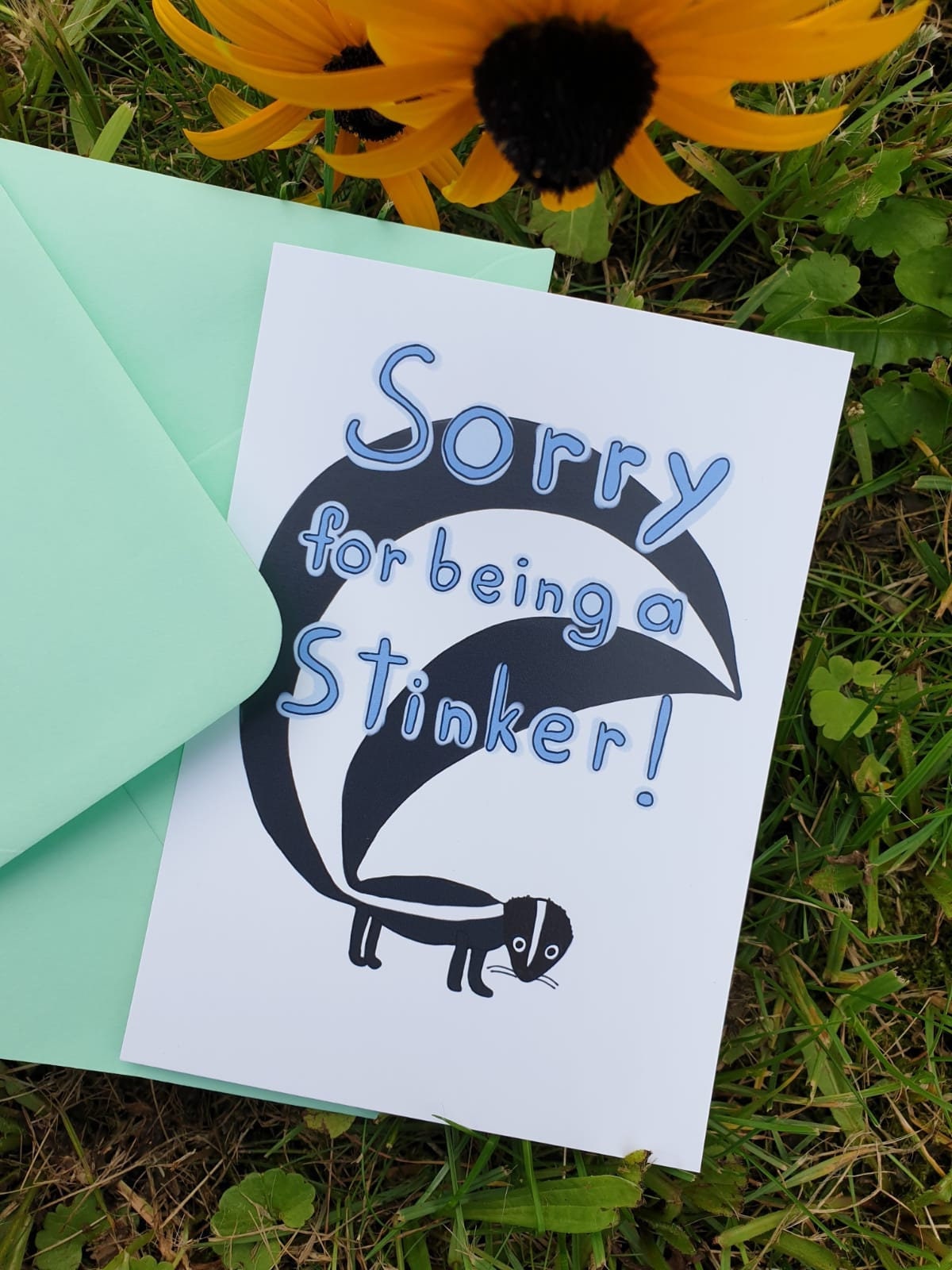 Funny Comic Card - Sorry for Being a Stinker! Apology Card/ Sorry Card ...
