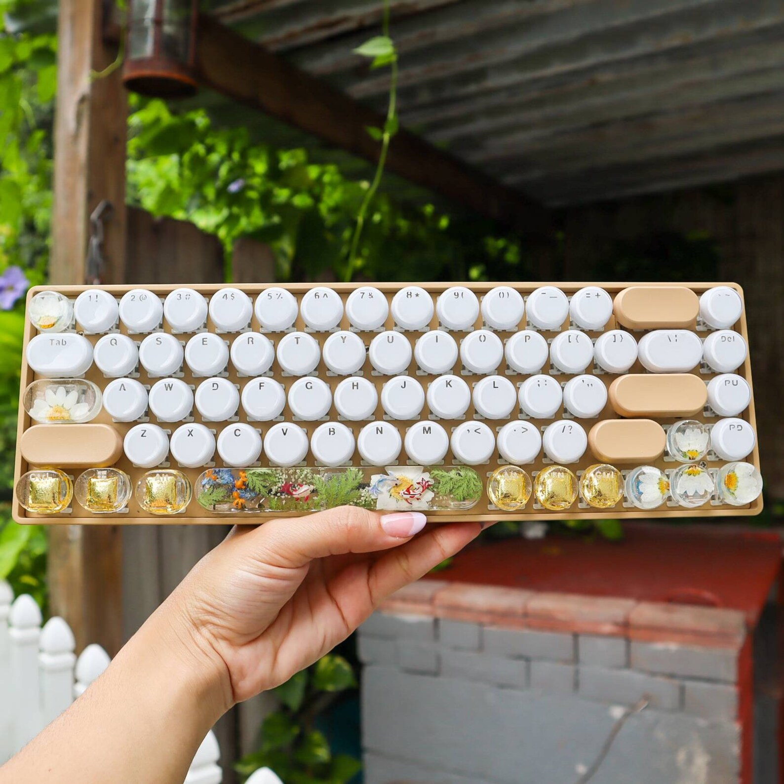 Complete Artisan Koi Fish Keyboard Botanical Bluetooth | Etsy