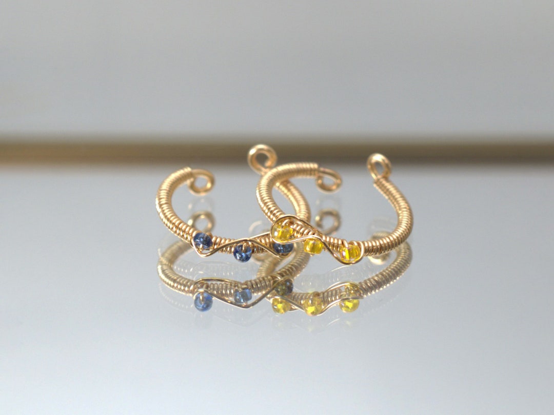 Handmade Beaded Wire Ring - Etsy