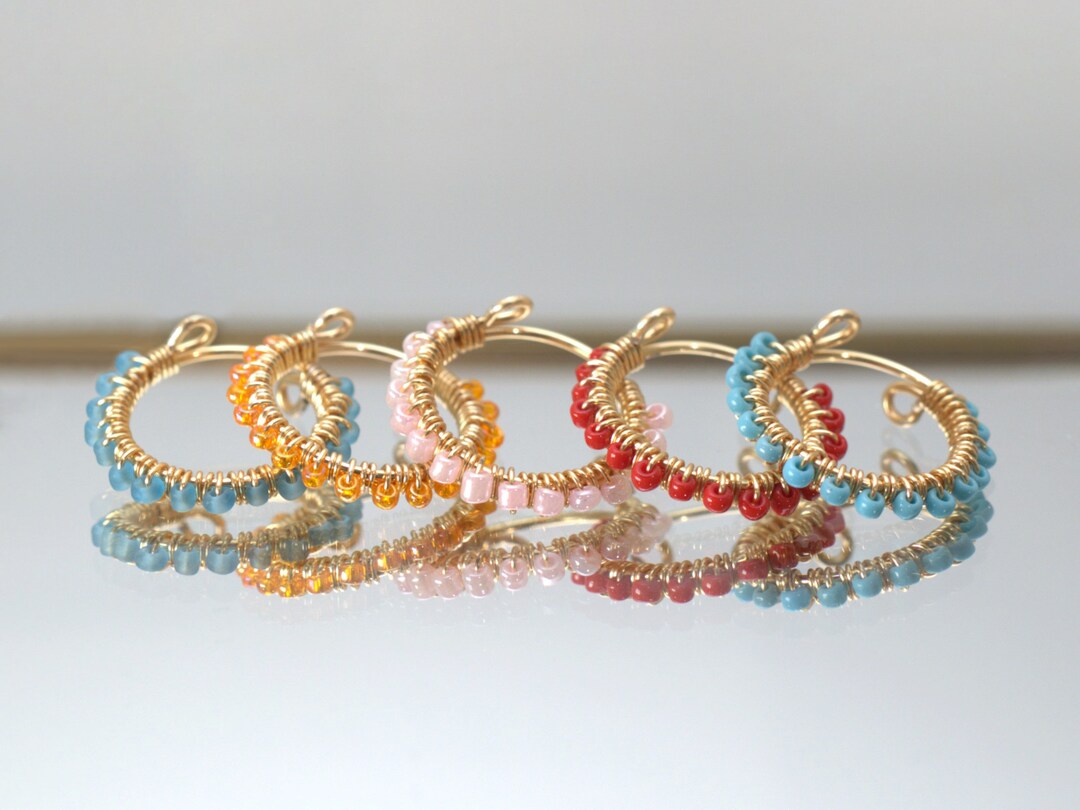 Handmade Beaded Wire Ring - Etsy