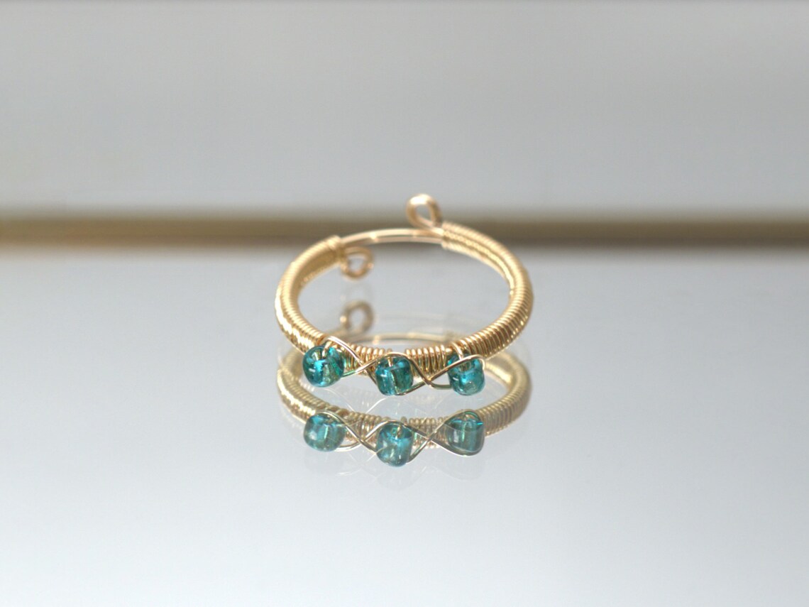 Handmade Beaded Wire Ring - Etsy