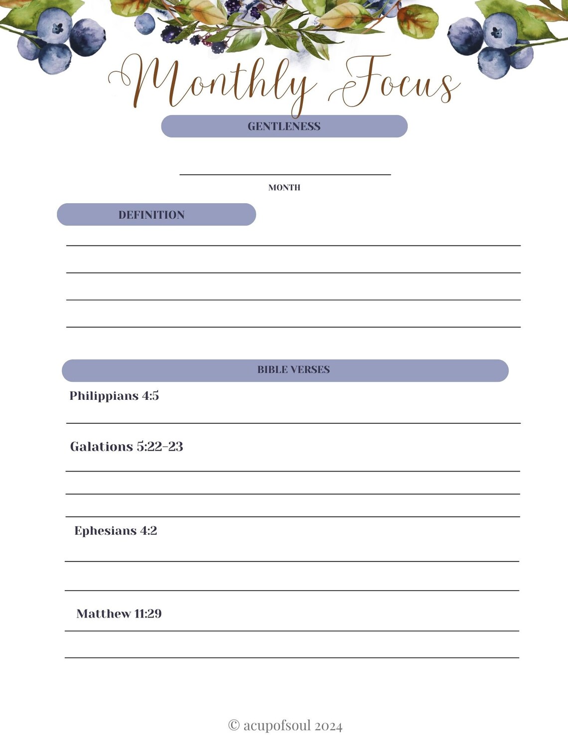 Morning Time Mindfulness - Gentleness - Etsy