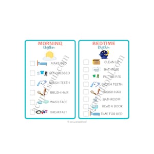 Editable Morning and Bedtime Rhythm Chart for Kids - Etsy