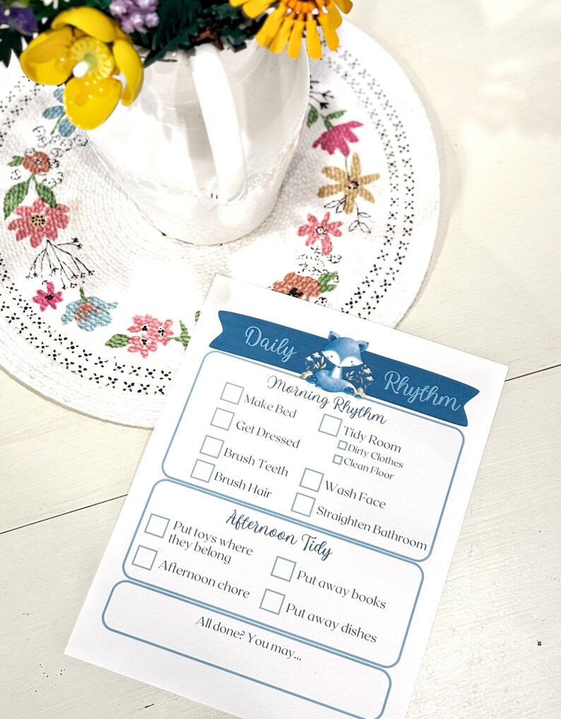 Daily Rhythm Chart for Kids, Homeschool Rhythm, Routines for Kids ...