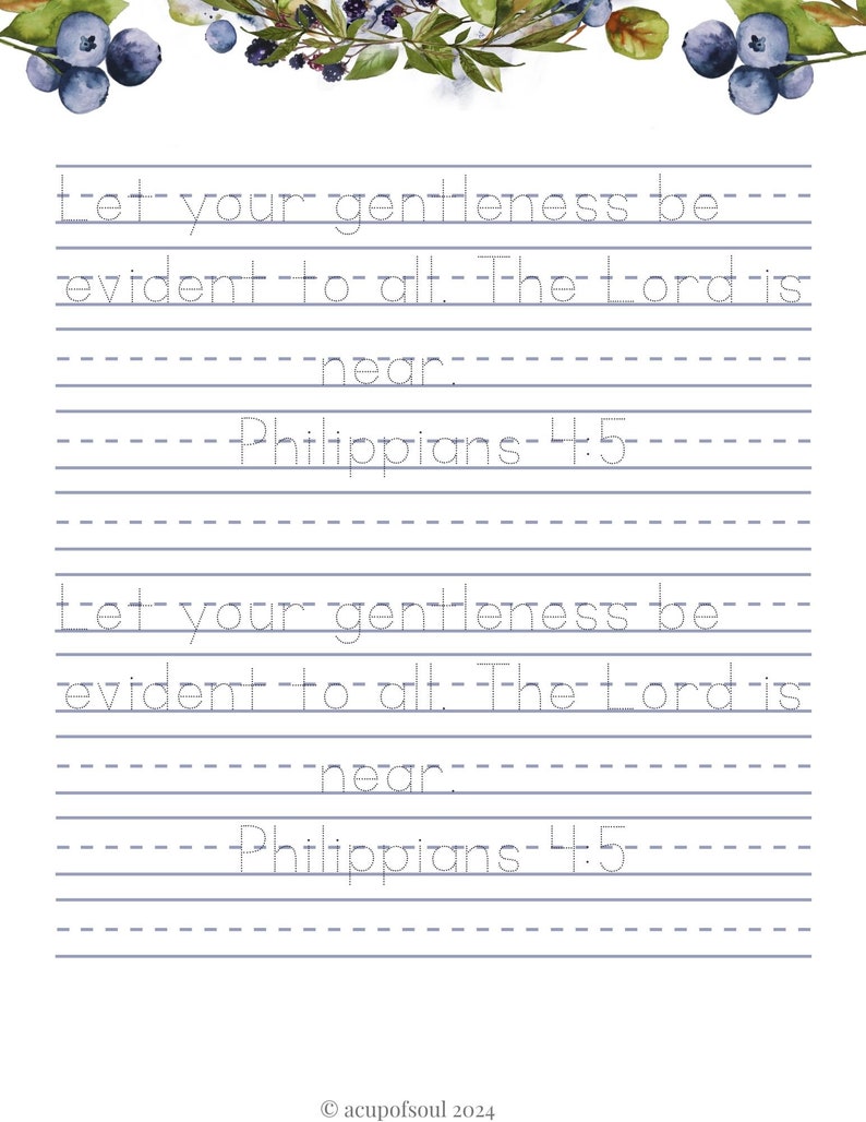 Morning Time Mindfulness - Gentleness - Etsy