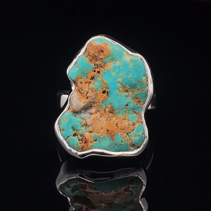 Raw Turquoise Ring - Etsy