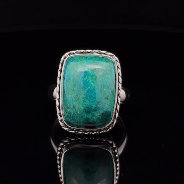 Chrysocolla Ring - Etsy