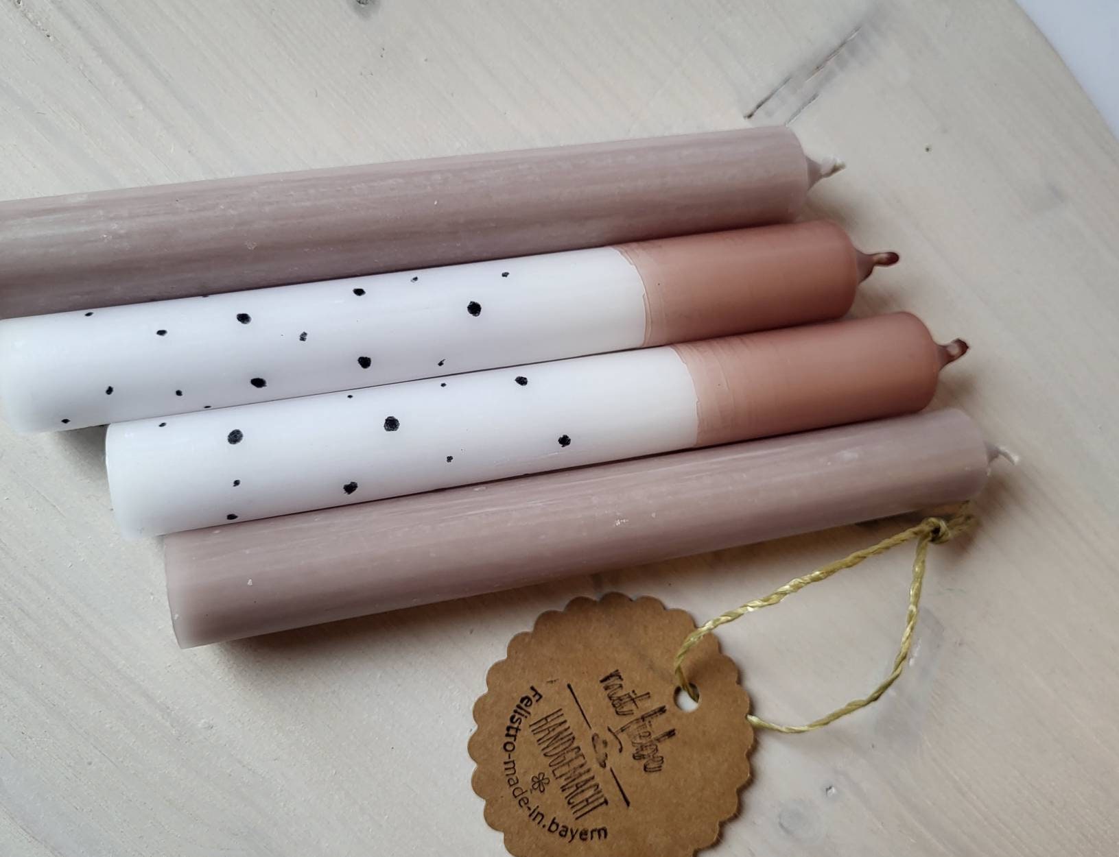 Stabkerze getupft im Set - Etsy.de