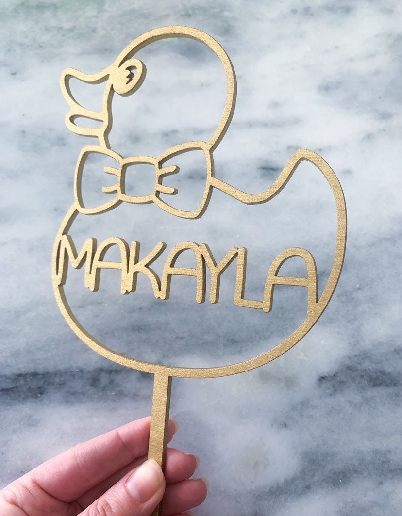 Personalized Duck Cake Topper Custom Birthday Cake Topper - Etsy