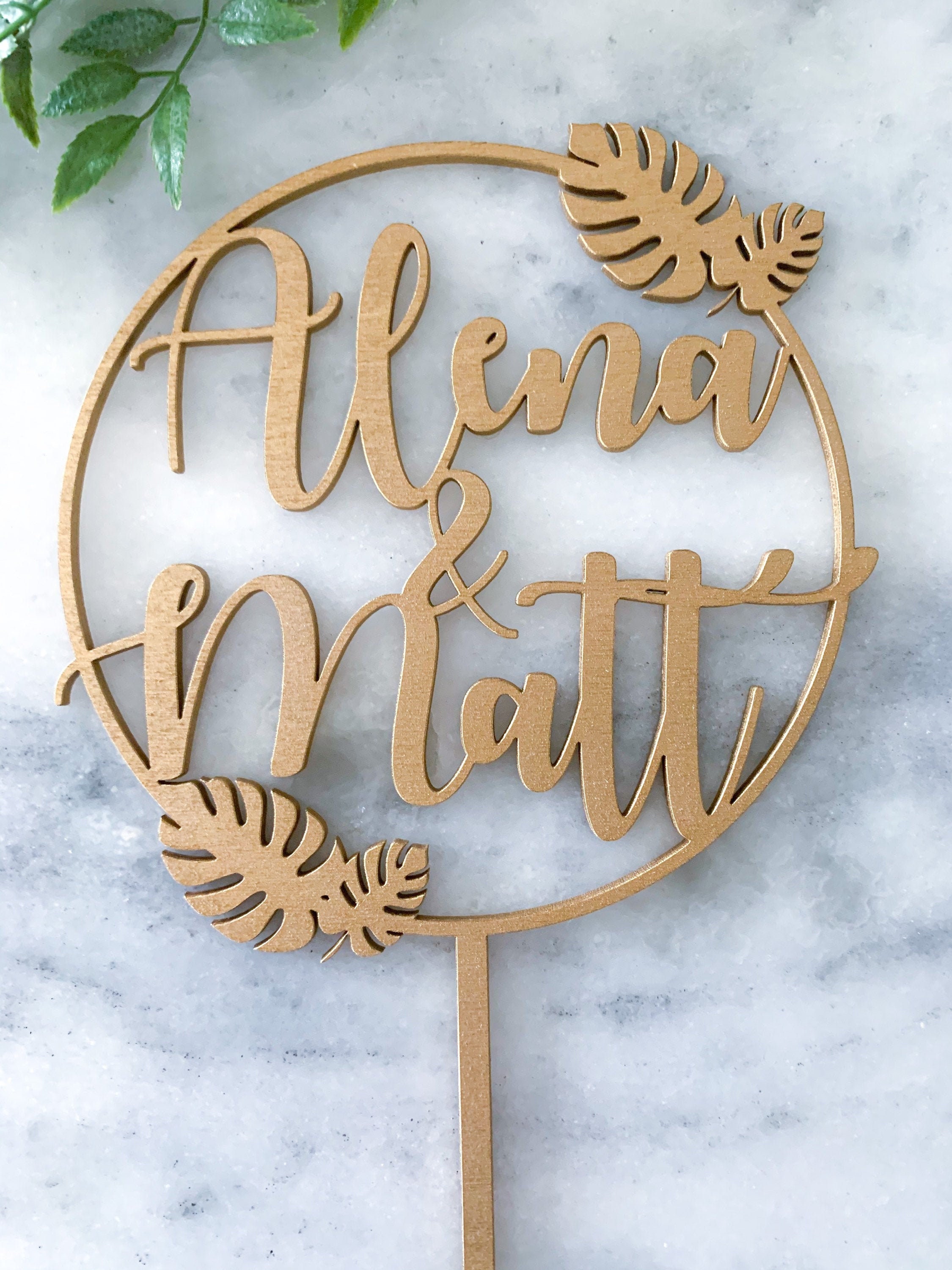 Custom Wedding Cake Topper Wood Cake Topper Personalized | Etsy