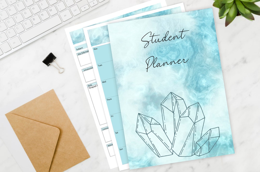 Student Planner- Blue Crystal - Etsy