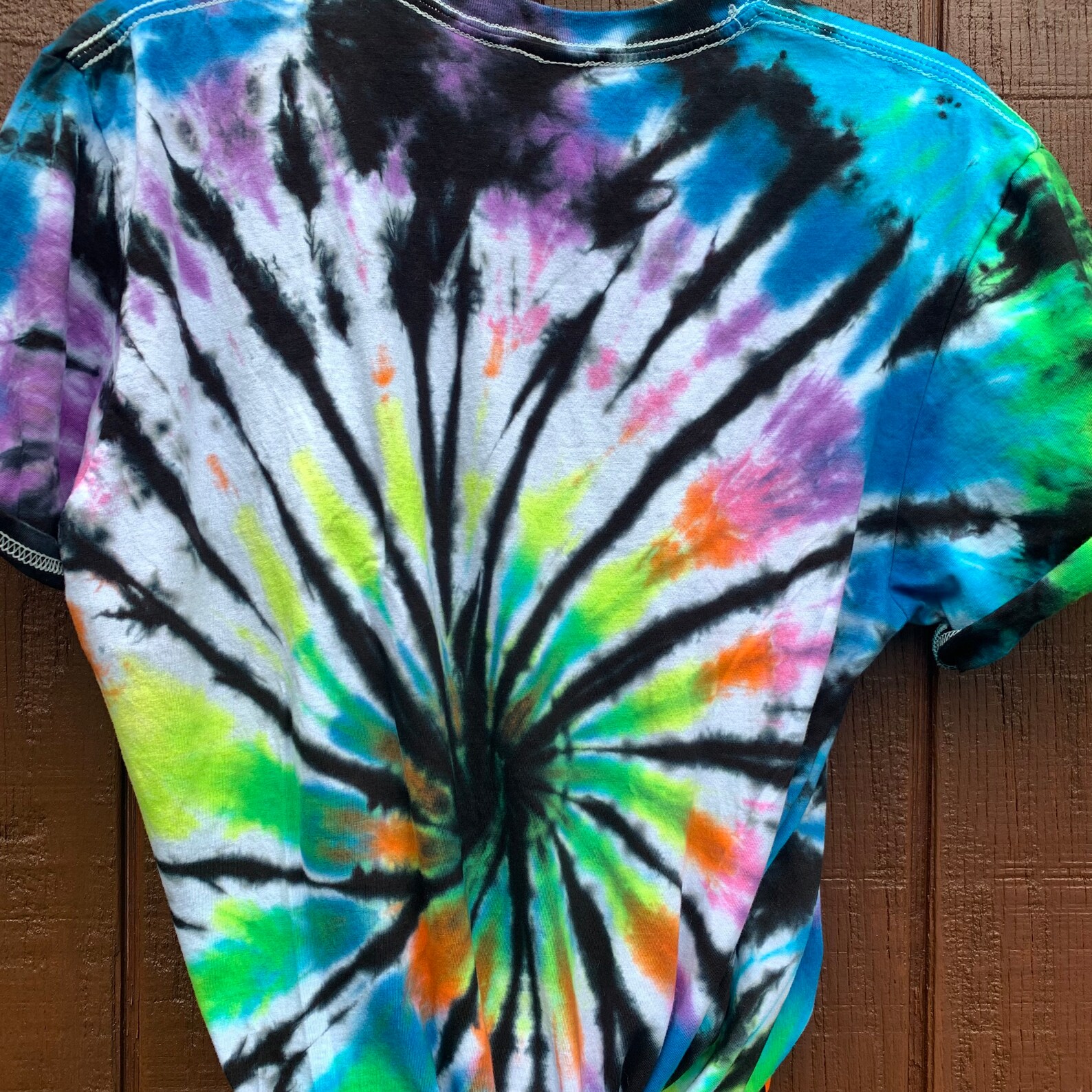 Neon Rainbow Swirl Tie Dye T-shirt // Unisex Kids T-shirt // | Etsy
