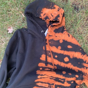 Bleach Dye Sweatshirt // Acid Wash Sweatshirt // Black Bleach Dye ...