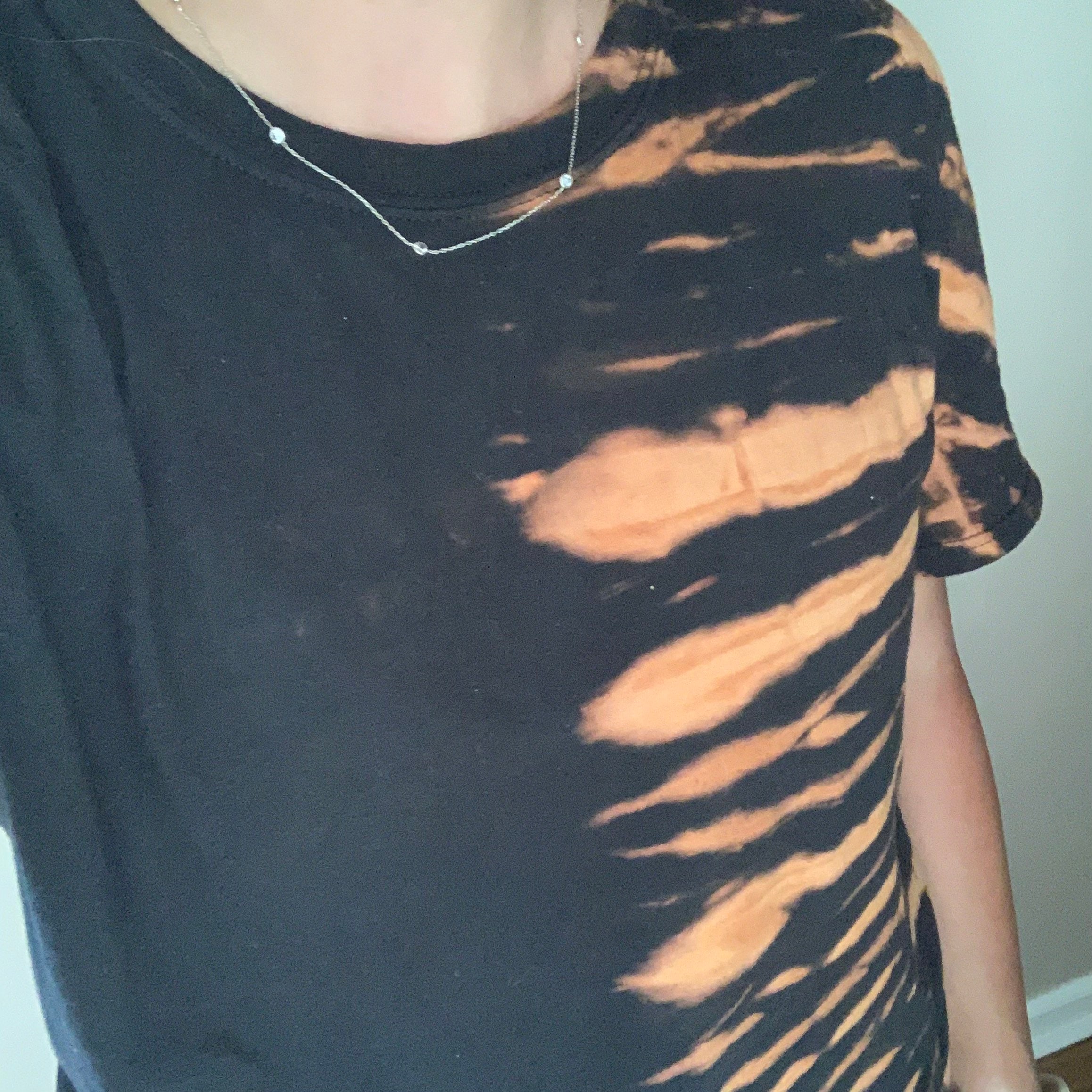 Half and Half Bleach Dye Shirt // Bleached Shirt // Acid Washed Shirt ...