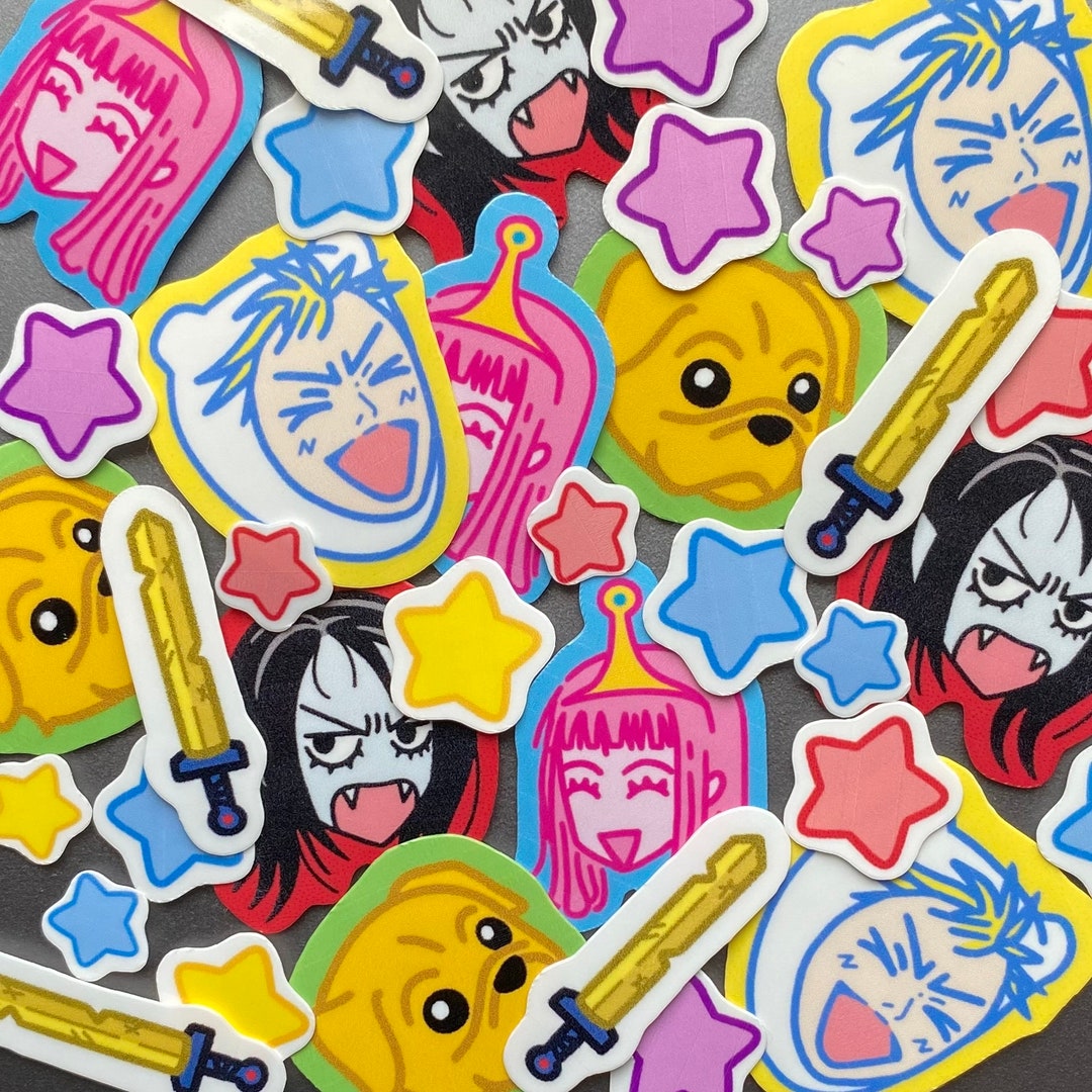 Adventure Time Sticker Pack Anime Style - Die Cut Vinyl Stickers for ...