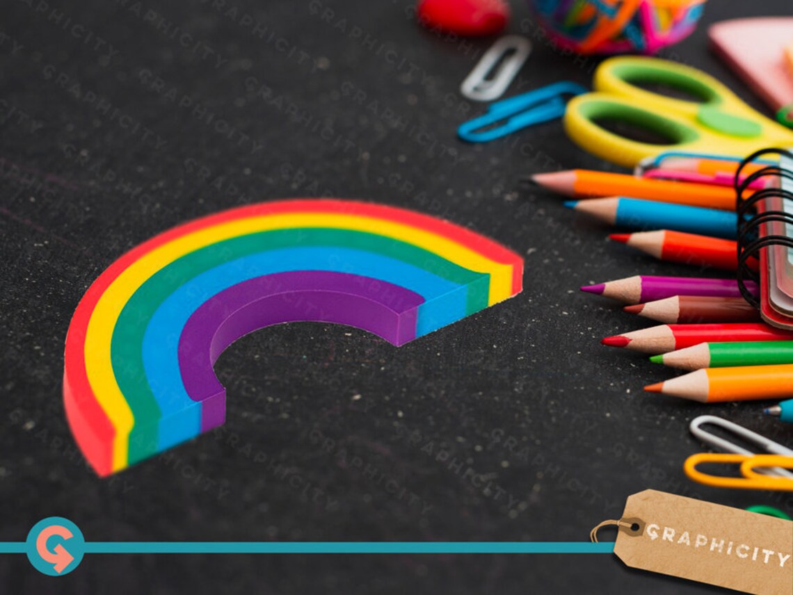 Jumbo RAINBOW Eraser Colourful Rainbow Novelty Eraser Stationery ...