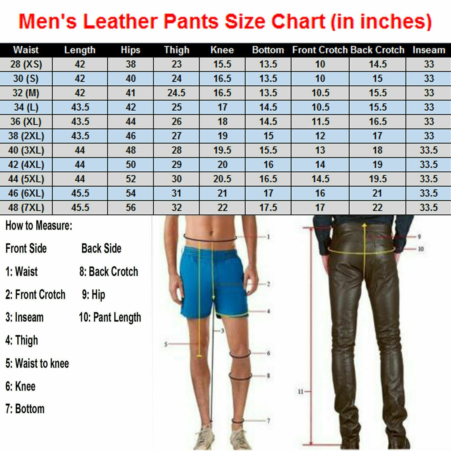 Mens Real Black Side Laced Bikers Jeans Style Pants 100 Original