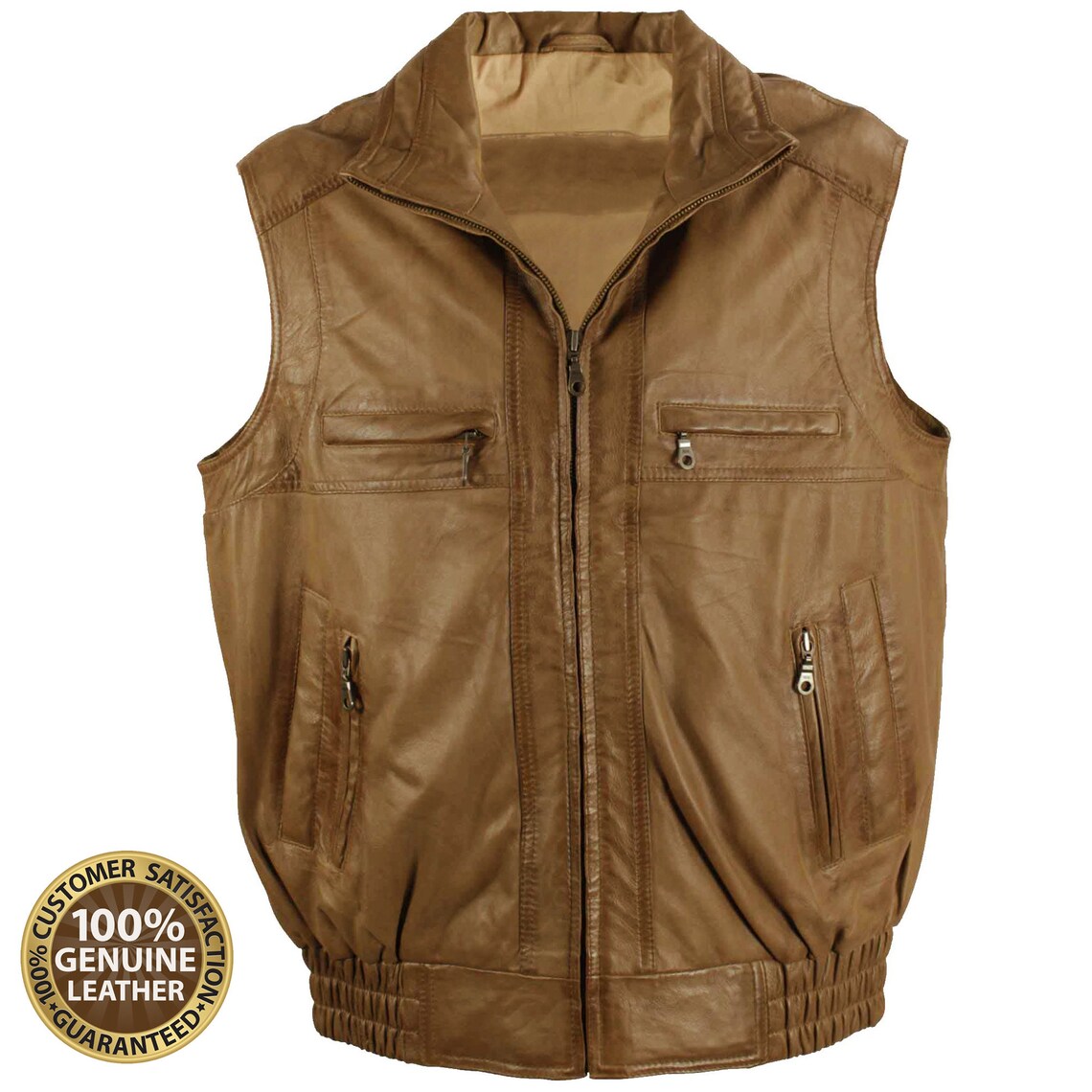 Men's Real Light Brown Classic Style Fashion Vest 100% Original ...