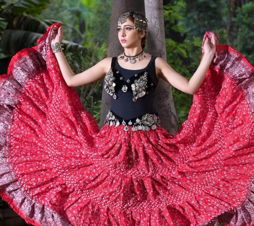 Tribal Belly Dance Skirt / Belly Dance Costume / Gypsy Costume / ATS ...