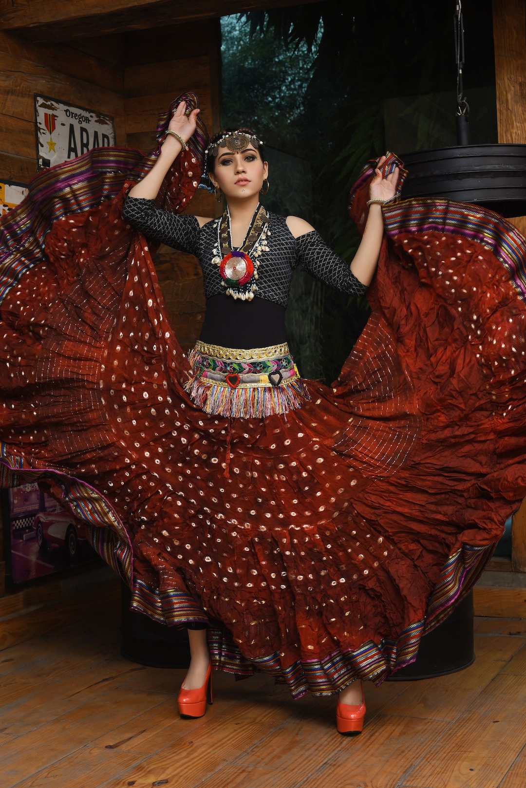 Tribal Belly Dance Skirt / Belly Dance Costume / Gypsy Costume / ATS ...