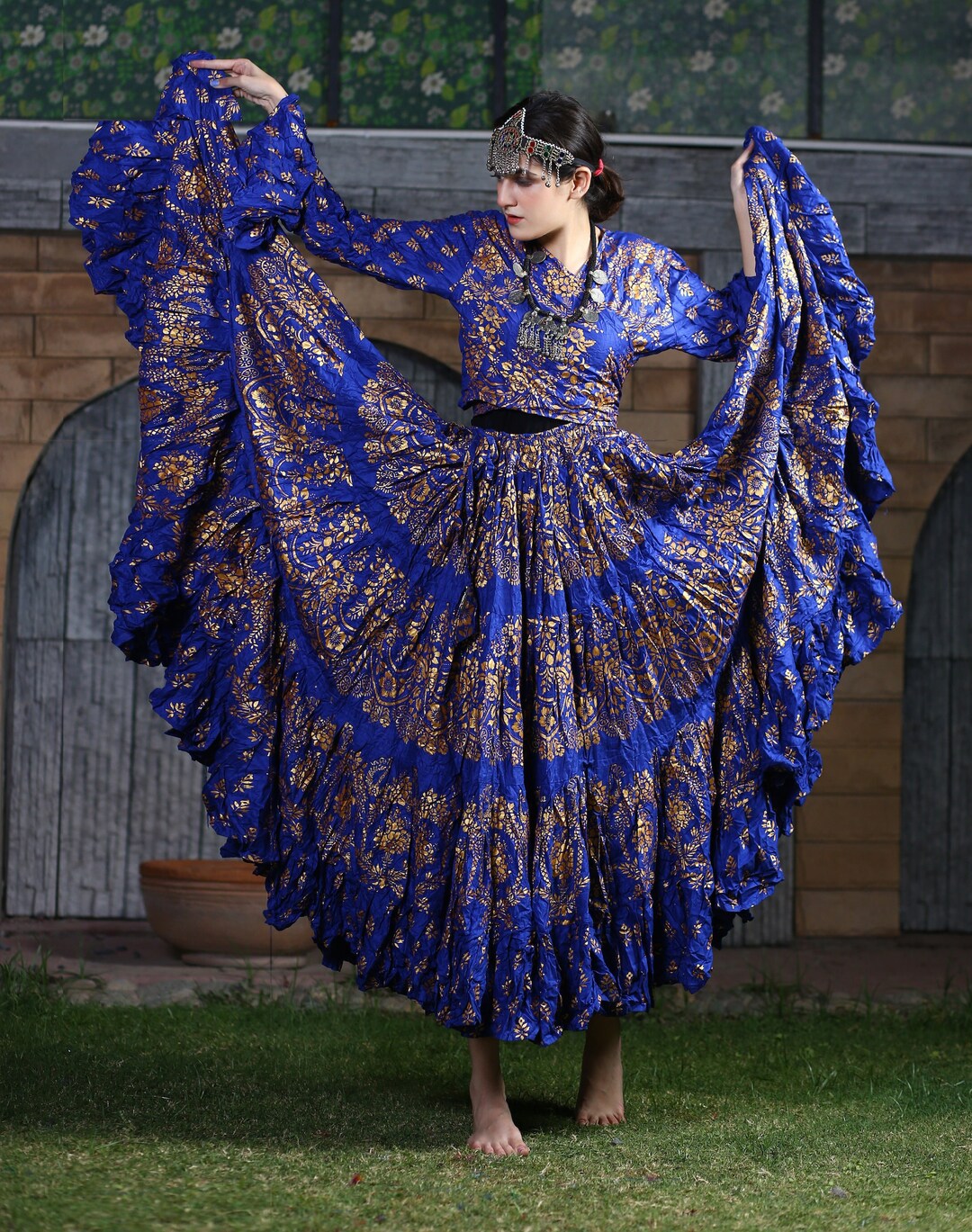 Tribal Bellydance Skirt – 25 & 35 Yard , ATS Costume, 4 Tier Festival ...
