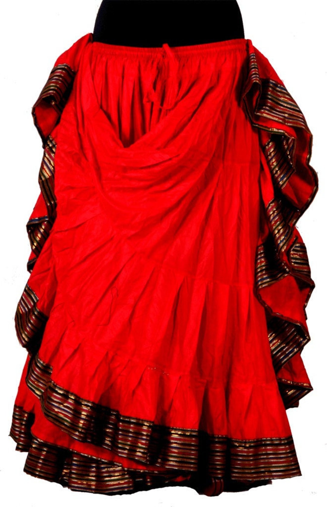 Tribal Bellydance Skirt – 25 & 35 Yard , ATS Costume, 4 Tier Festival ...