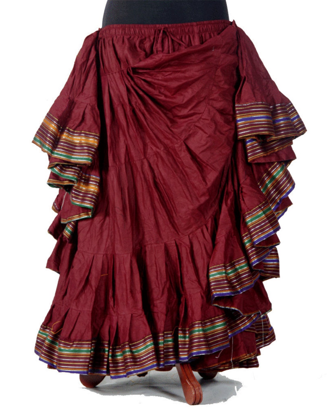 Tribal Bellydance Skirt – 25 & 35 Yard , ATS Costume, 4 Tier Festival ...