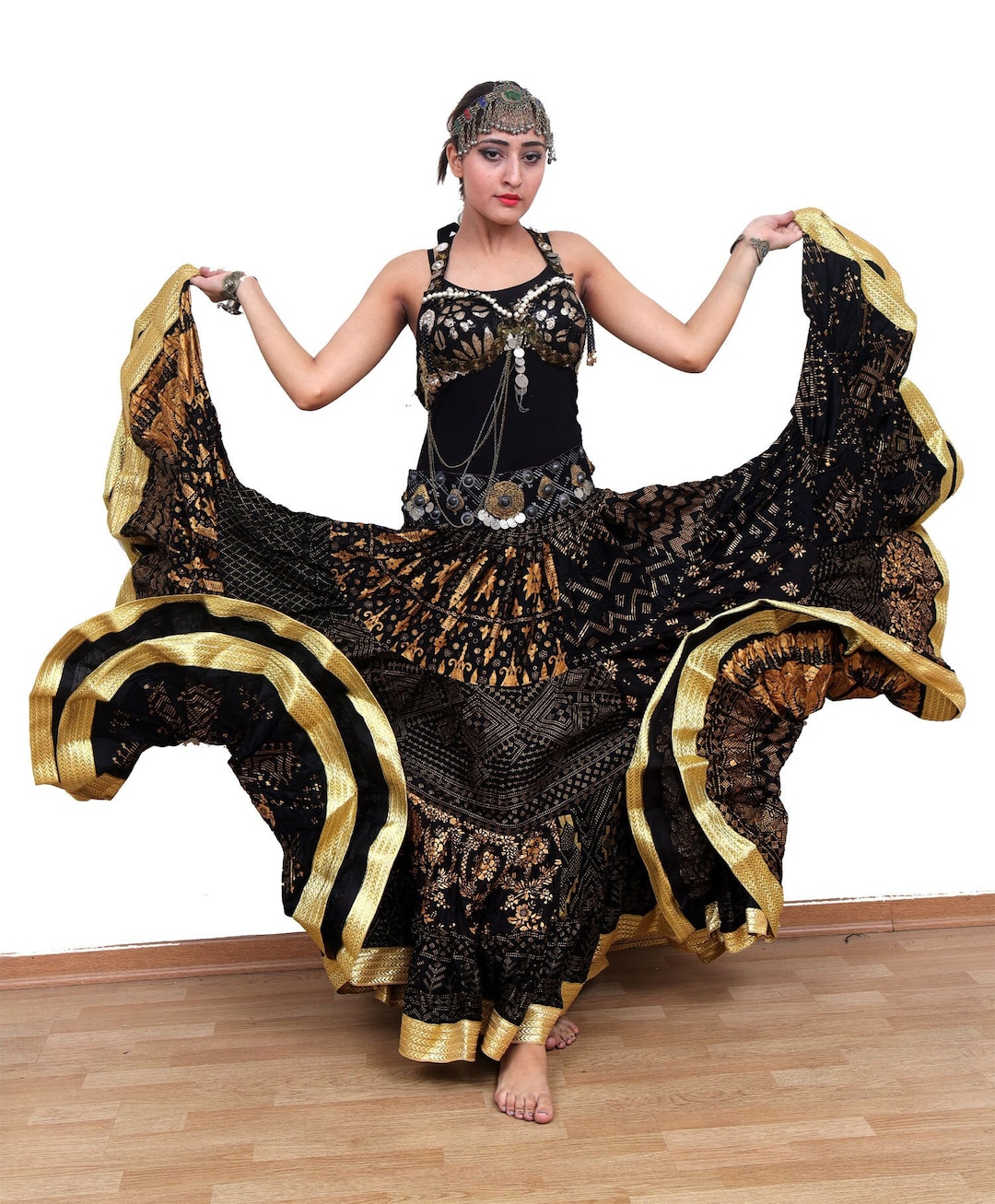 Tribal Belly Dance Skirt / Belly Dance Costume / Gypsy Costume / ATS ...