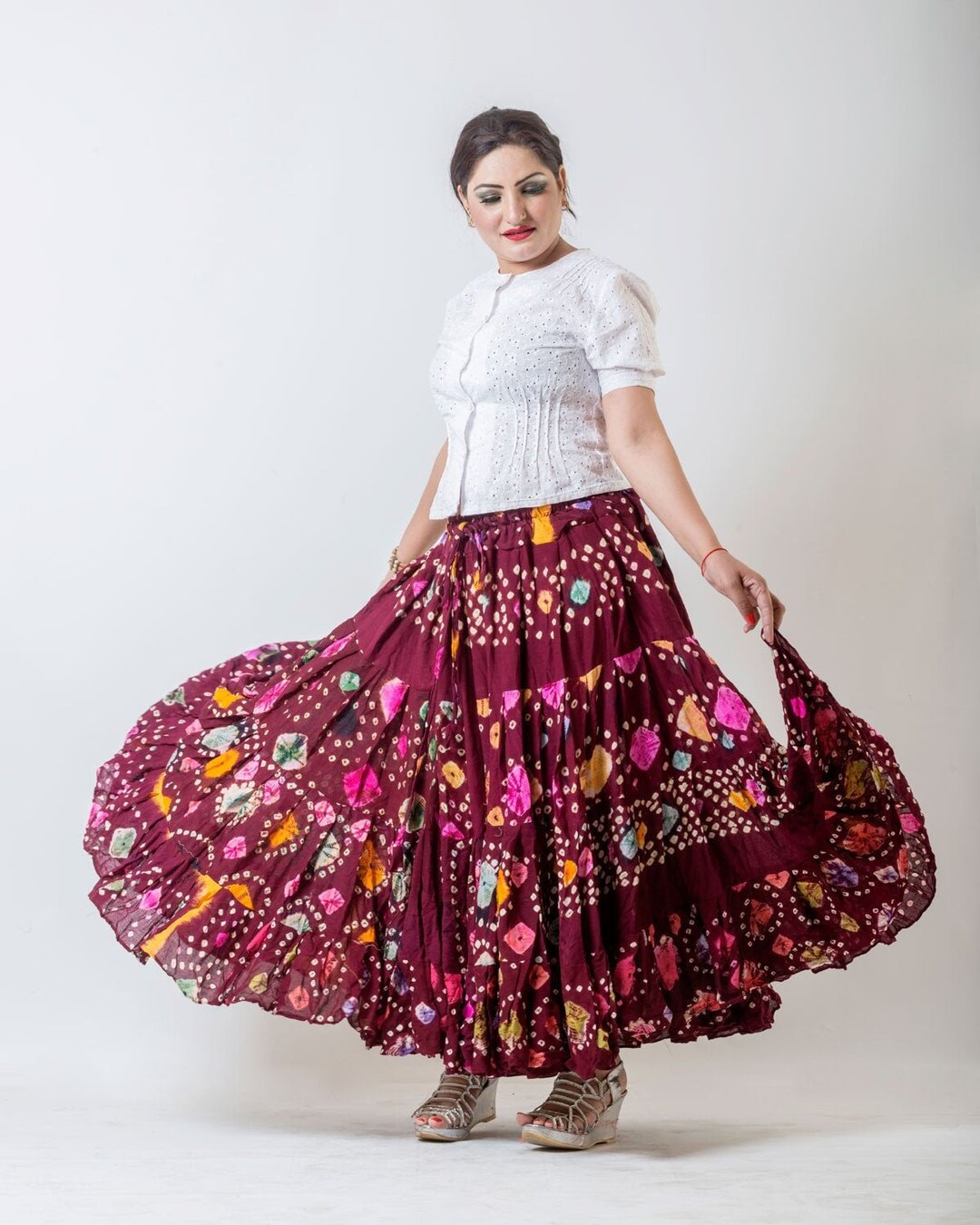 Tribal Bellydance Skirt – 25 & 35 Yard , ATS Fusion Costume, 4 Tier ...