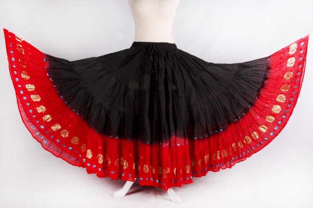 Tribal Bellydance Skirt – 25 & 35 Yard , ATS Costume, 4 Tier Festival ...