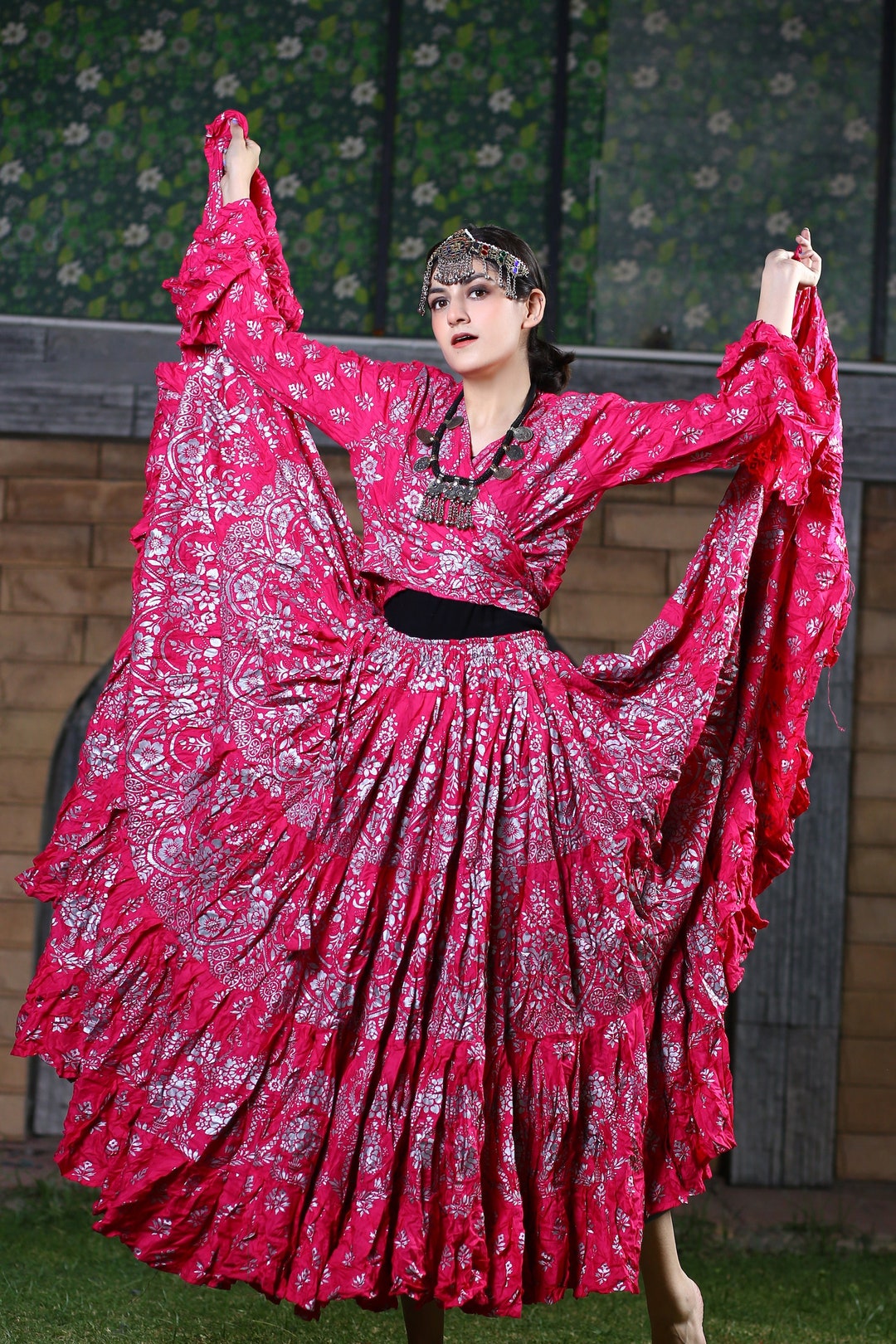 Tribal Bellydance Skirt – 25 & 35 Yard , ATS Costume, 4 Tier Festival ...