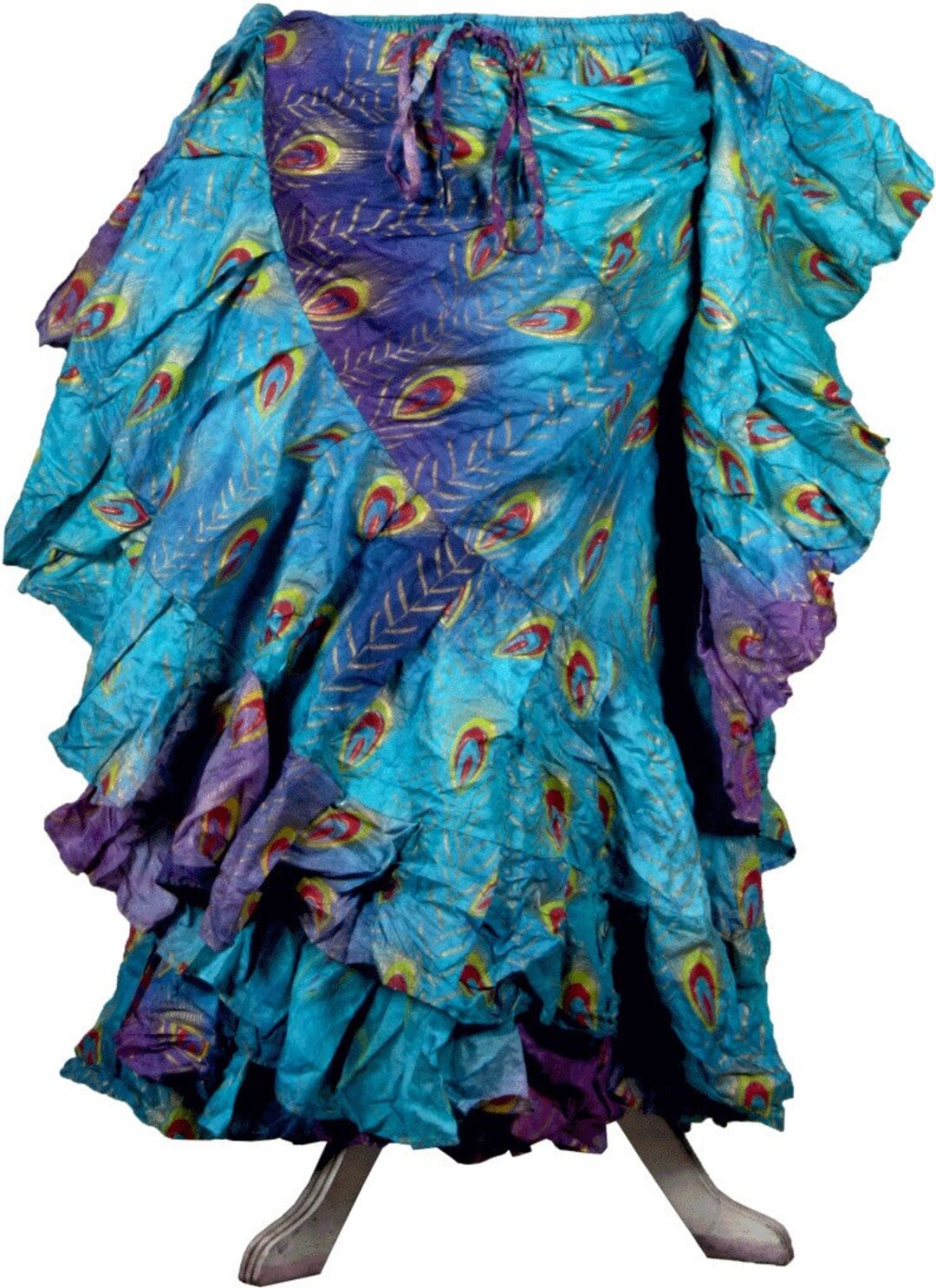Tribal Bellydance Skirt – 25 & 35 Yard , ATS Costume, 4 Tier Festival ...
