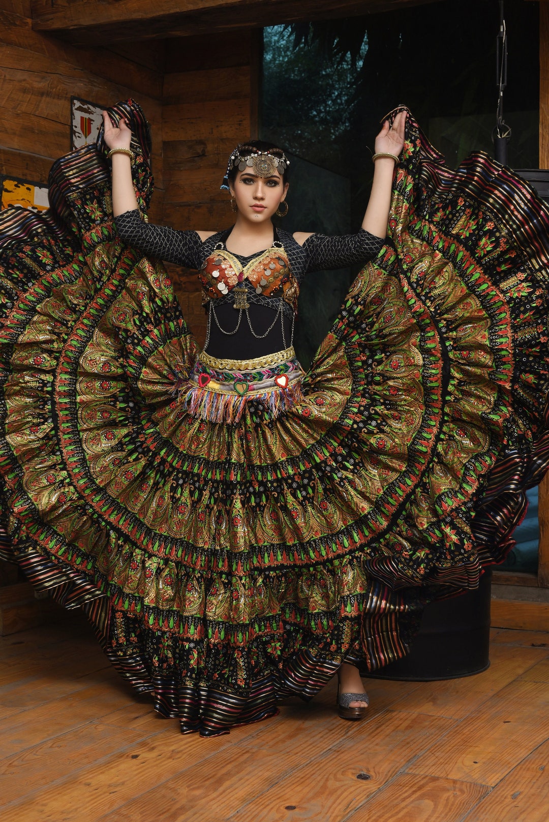 Tribal Bellydance Skirt / Bellydance Costume / Gypsy Costume / ATS ...