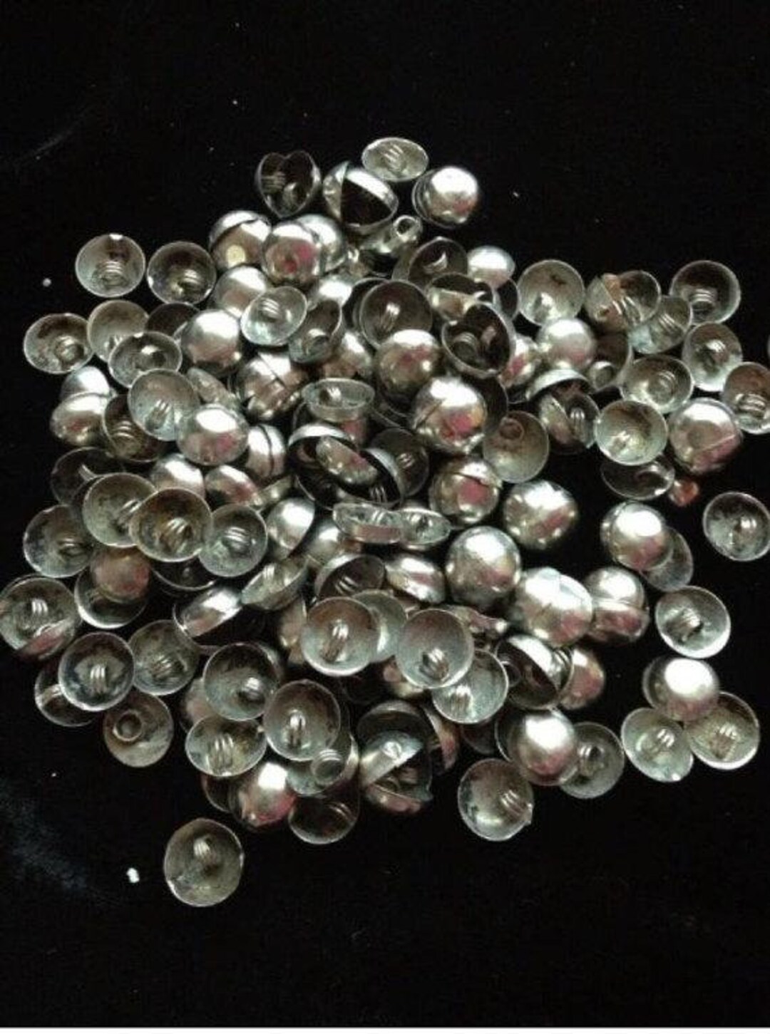 100 Pcs DIY Tribal Small Buttons Silver / Gillet Buttons Belly Dance ...
