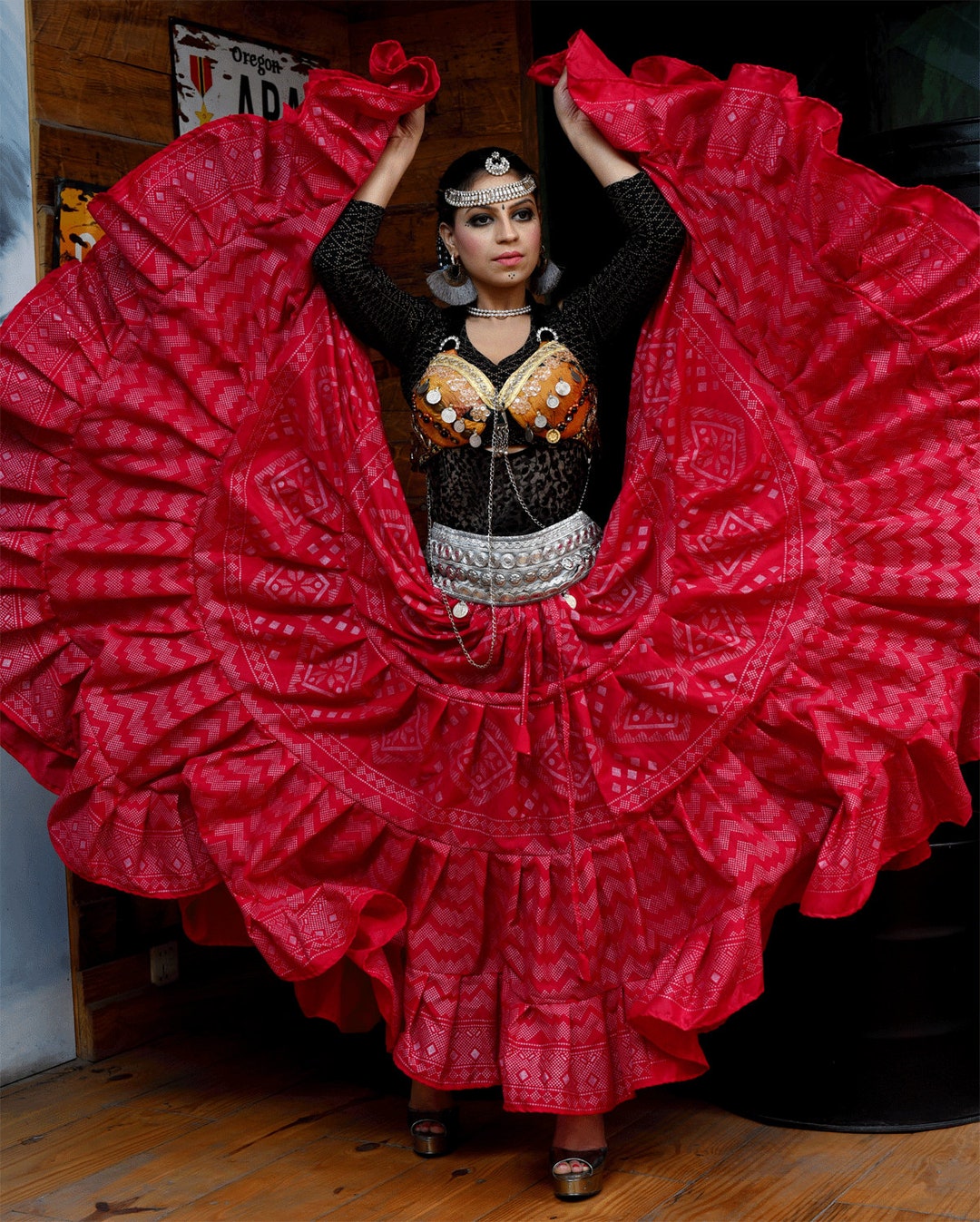 Tribal Belly Dance Skirt / Belly Dance Costume / Gypsy Costume / ATS ...