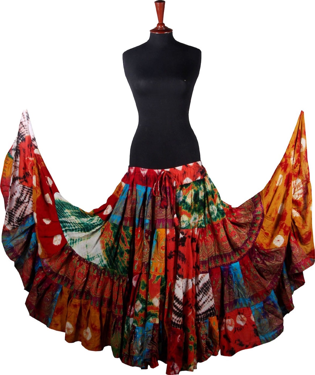 Tribal Bellydance Skirt – 25 & 35 Yard , ATS Costume, 4 Tier Festival ...