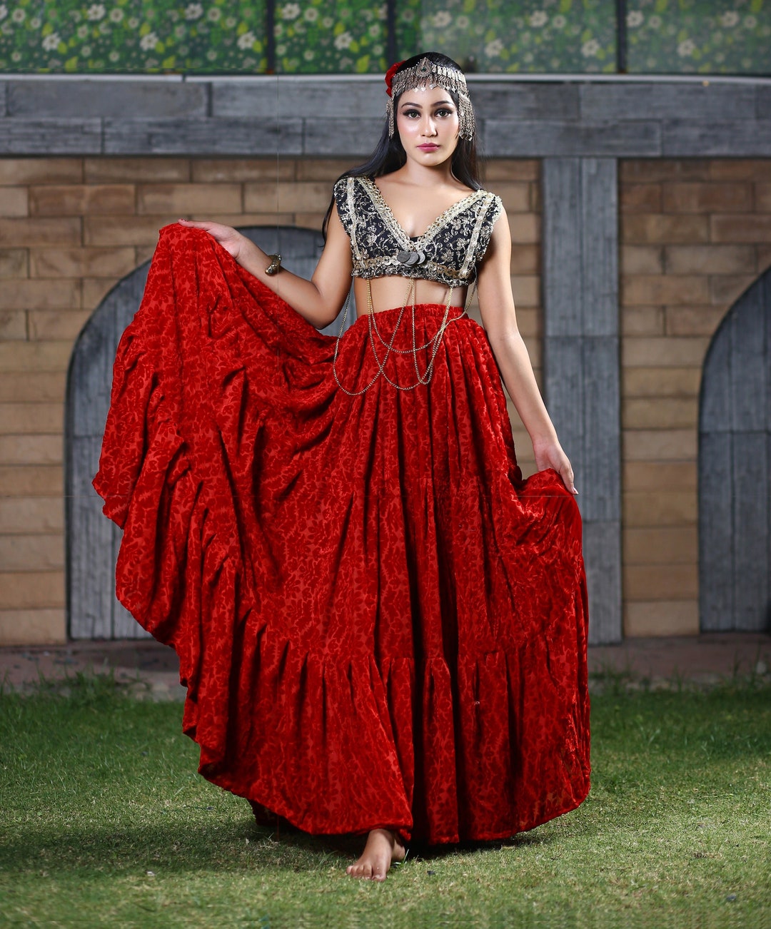 Tribal Bellydance Skirt / Bellydance Costume / Gypsy Costume / ATS ...