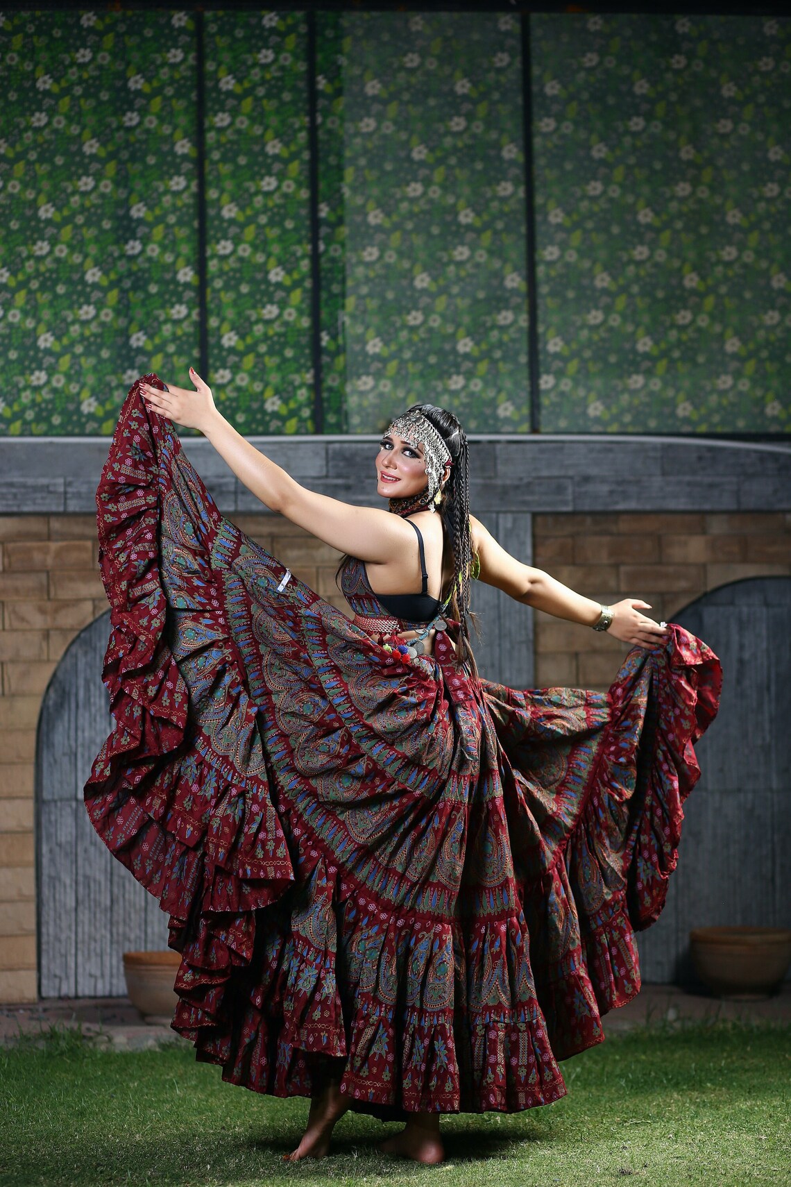 Tribal Bellydance Choli With Tassel Trim Block Print 100% - Etsy