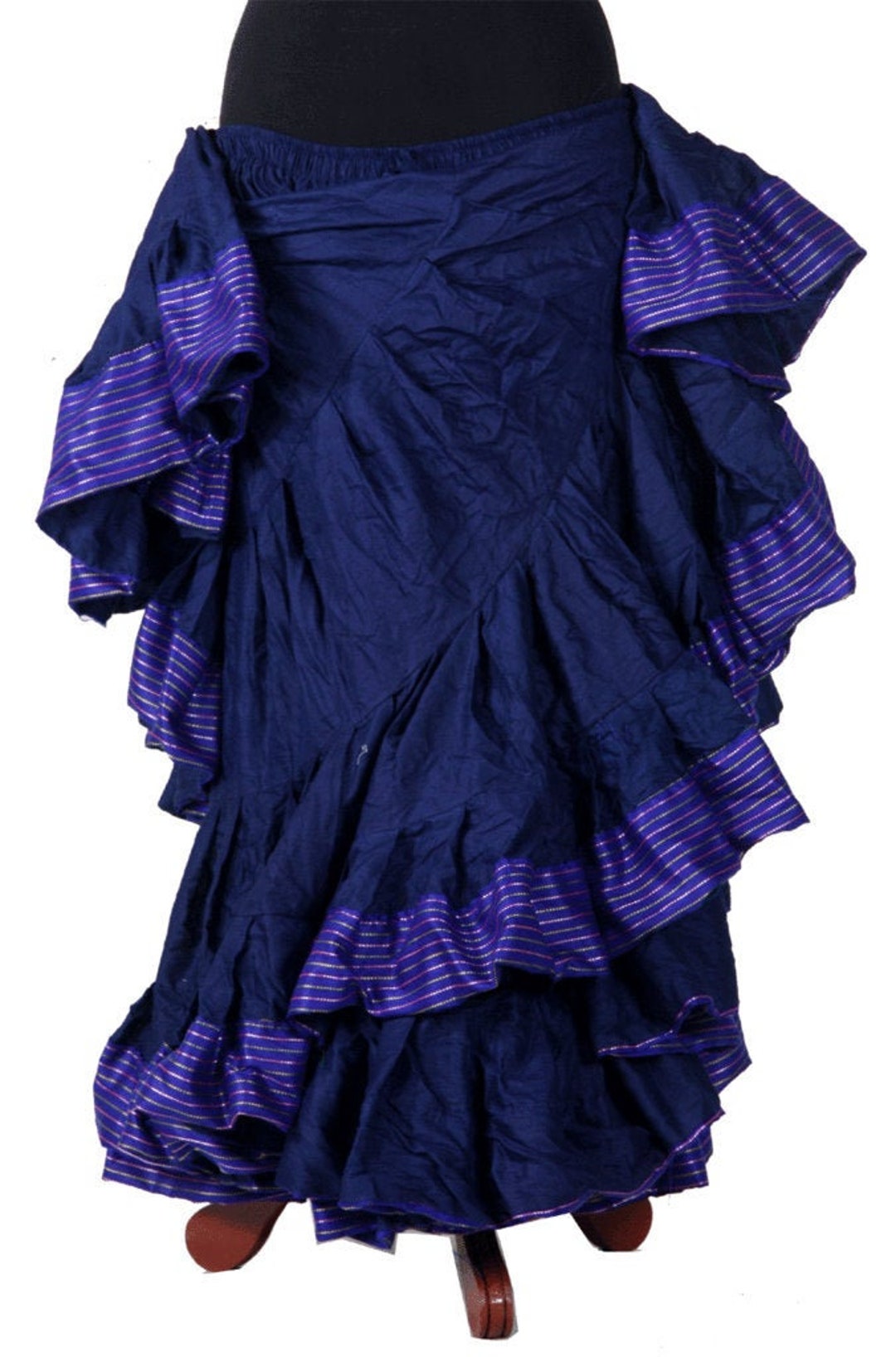 Tribal Bellydance Skirt – 25 & 35 Yard , ATS Fusion Costume, 4 Tier ...