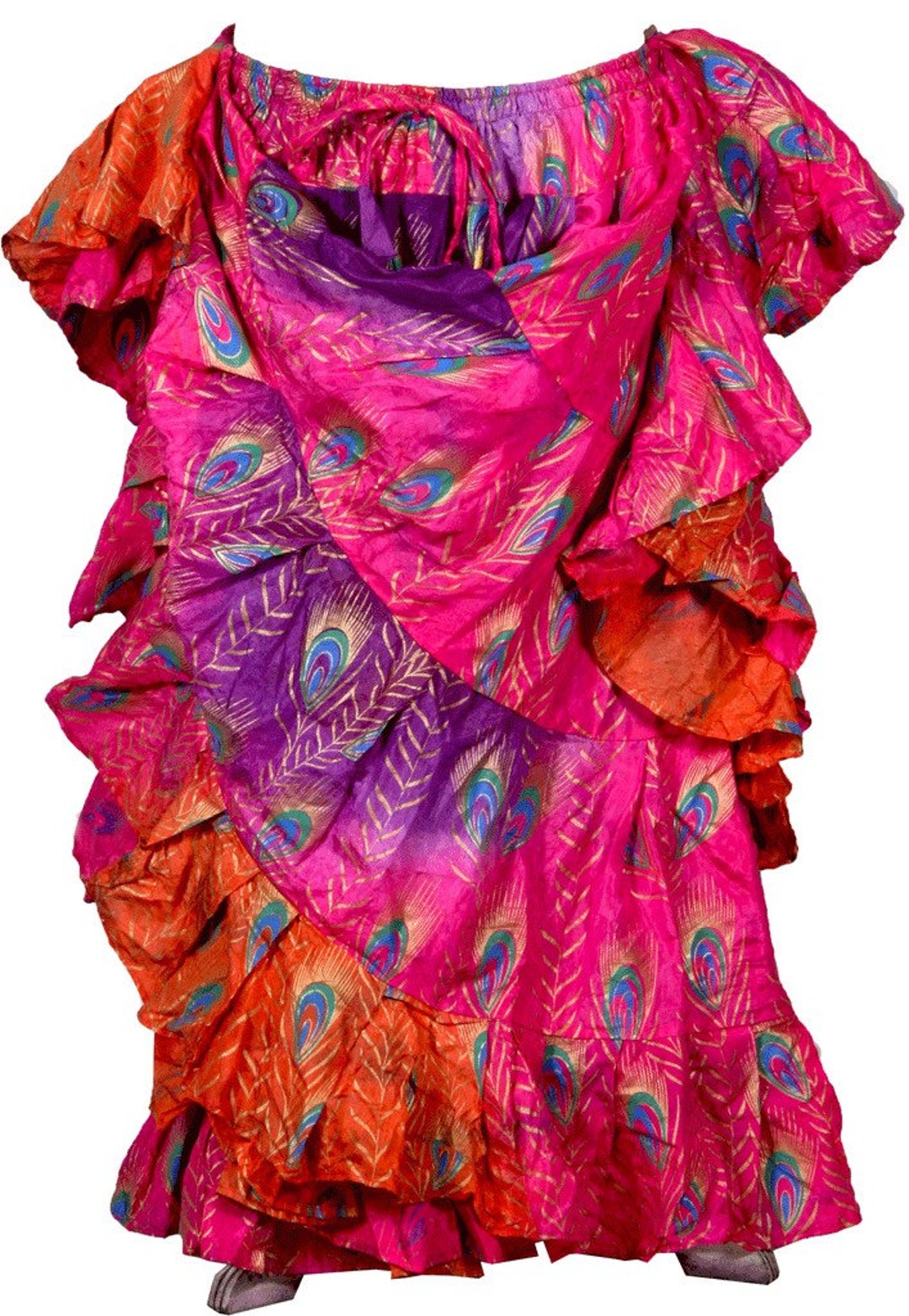 Tribal Bellydance Skirt – 25 & 35 Yard Gypsy Skirt, ATS Costume, 4 Tier ...