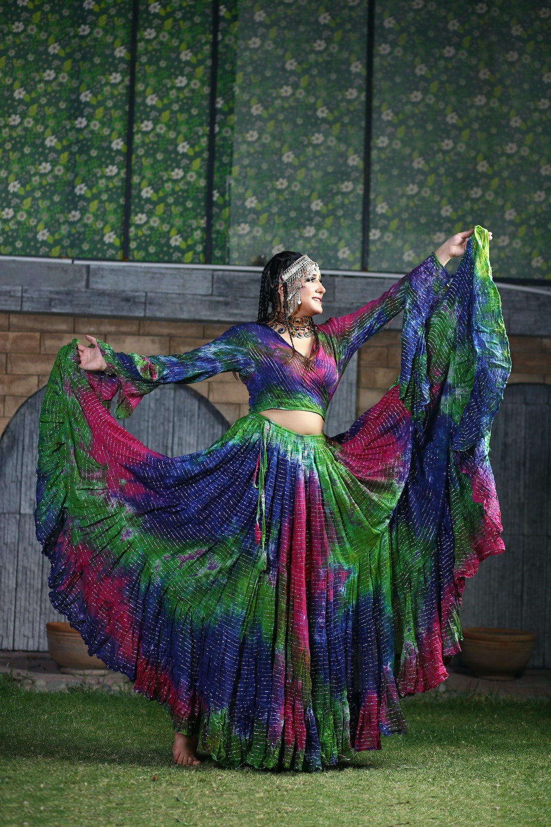 Tribal Bellydance Choli Lurex Multi Colors 100% Cotton ATS Top/choli ...