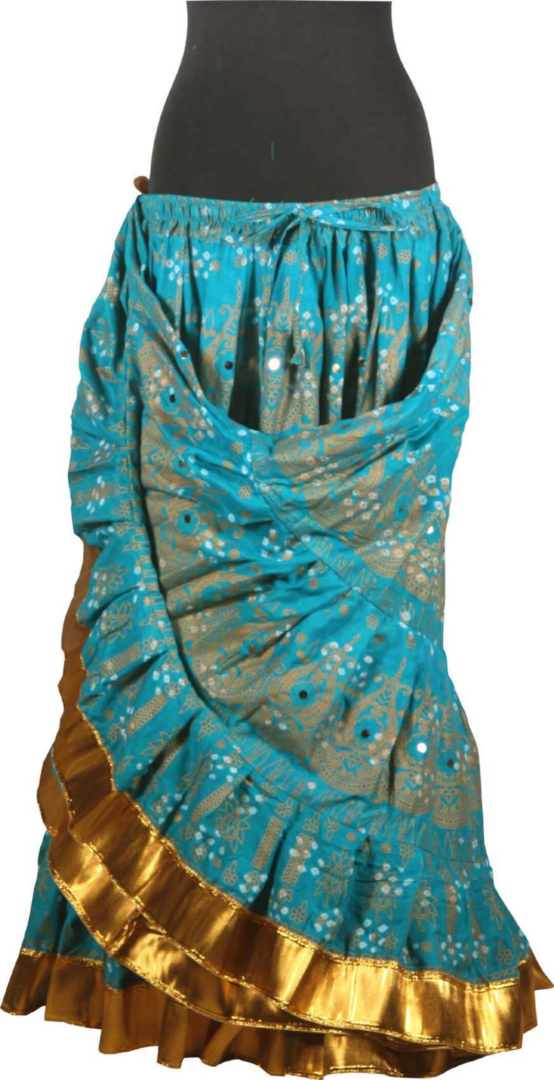 Tribal Bellydance Skirt – 25 & 35 Yard , ATS Costume, 4 Tier Festival ...