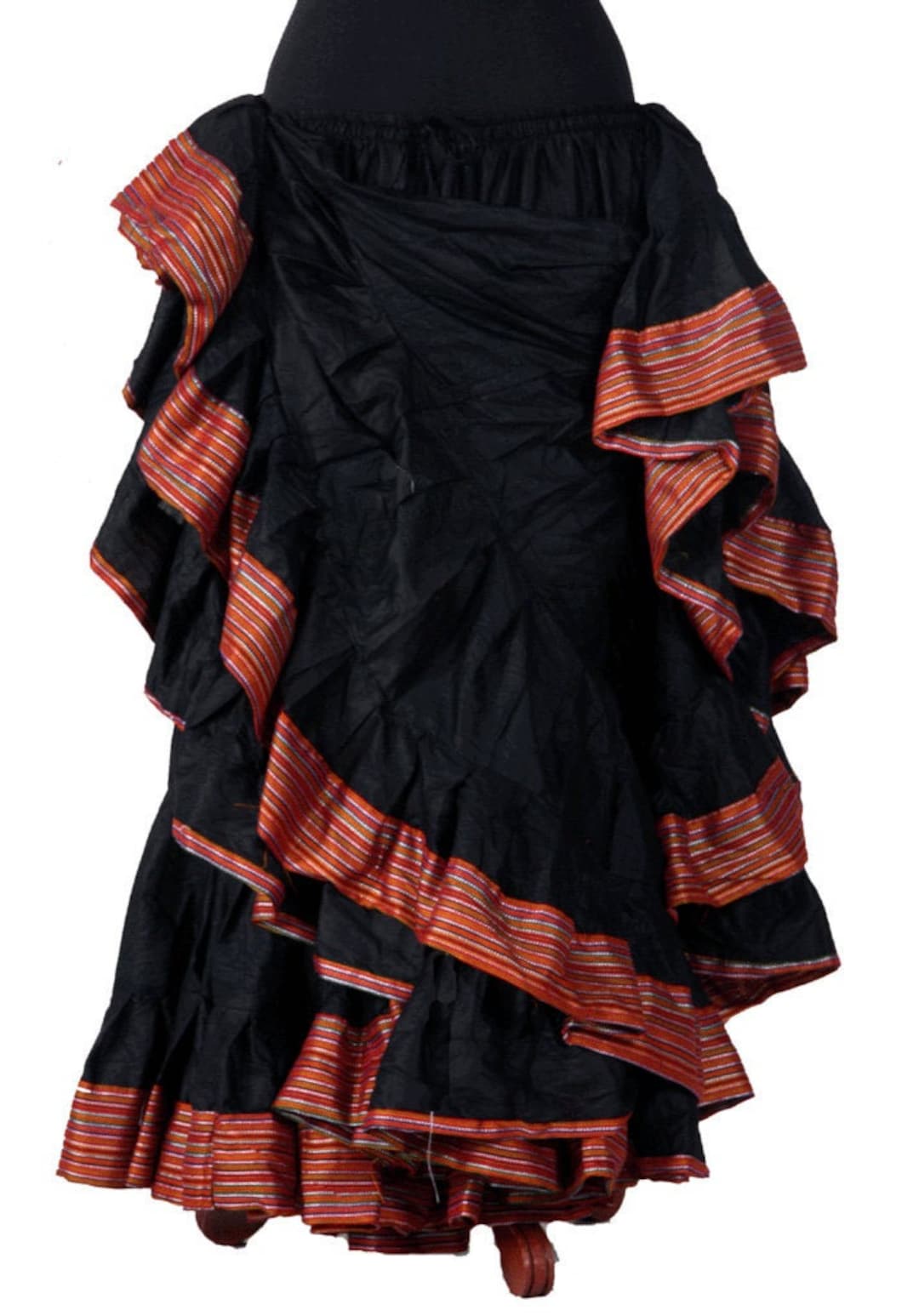 Tribal Bellydance Skirt – 25 & 35 Yard , ATS Fusion Costume, 4 Tier ...
