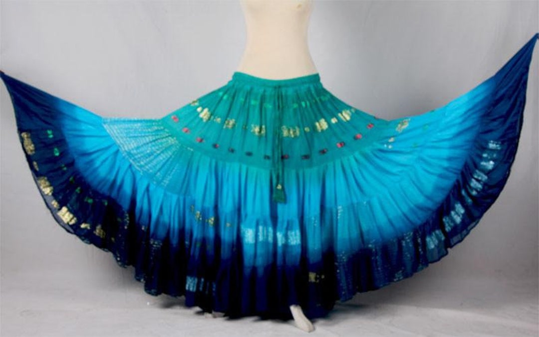 Tribal Bellydance Skirt – 25 & 35 Yard , ATS Costume, 4 Tier Festival ...